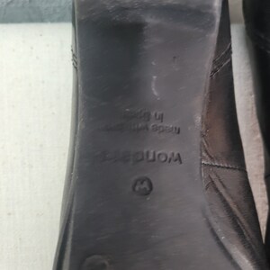 Vintage Leather Pumps in Black | Round Toe High Heels Platform Shoes ...