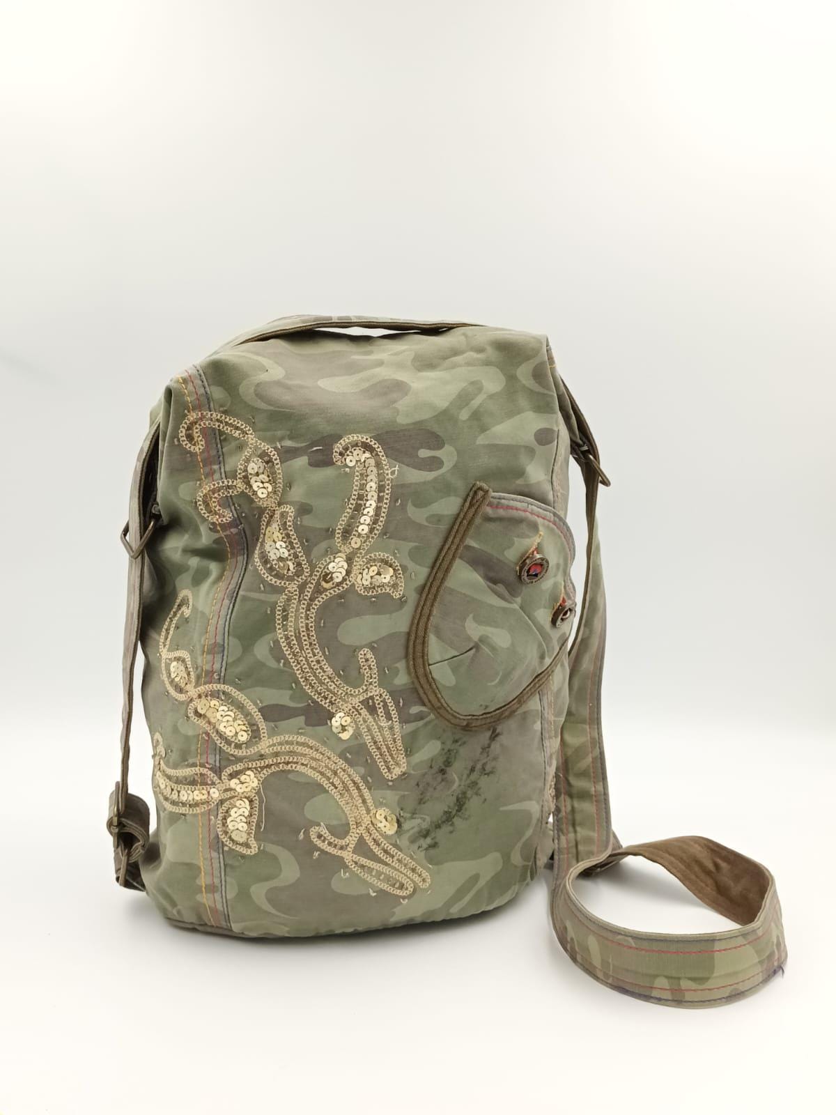 Vintage Canvas Shoulder Bag / Messenger Military Postbag / Vegan Tote ...