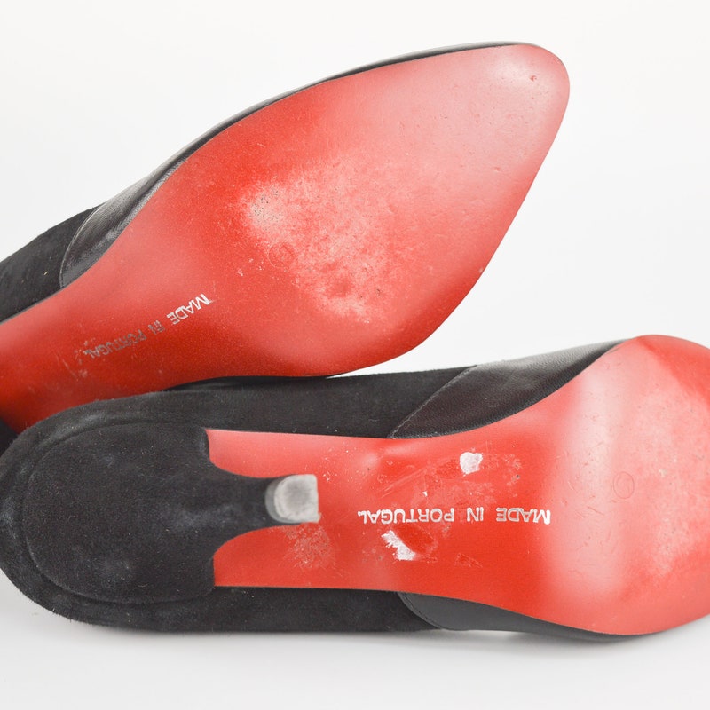 Red Bottom Leather Heels - Etsy