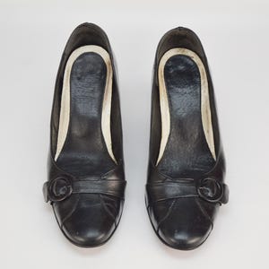 Vintage Leather Buckle Pumps in Black for Women | Size 37EU 6.5US by ...