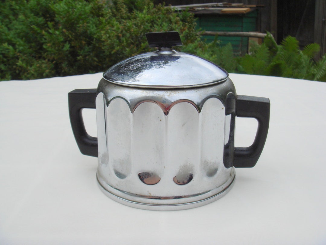 Antique German Silver Small Pot/tea Pot With Bakelite Handles Lid Retro ...
