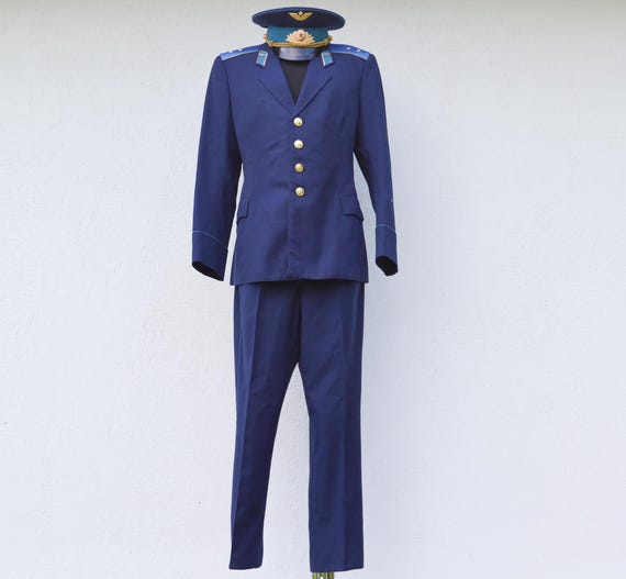 Full Set of Vintage Aviator Uniform men suit in Blue … - Gem