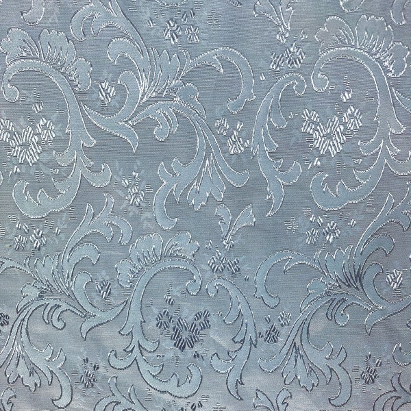 Blue Damask Fabric - Etsy
