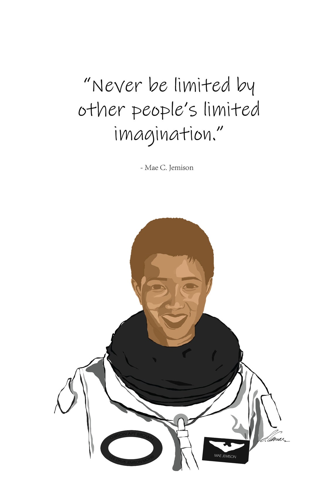 Mae C Jemison Inspirational astronaut quote. Download your | Etsy
