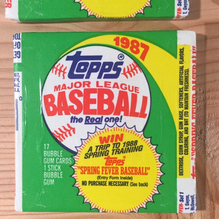 Vintage Drink Coasters 1987 Topps Baseball Cards Wax Box Wrapper ...