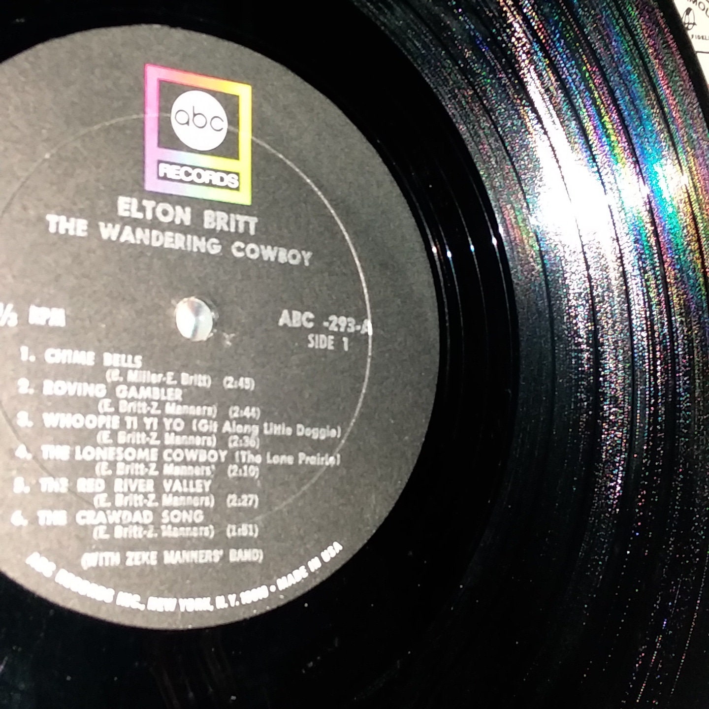 Elton Britt the Wandering Cowboy ABC-293 Vinyl Record LP 1959 - Etsy
