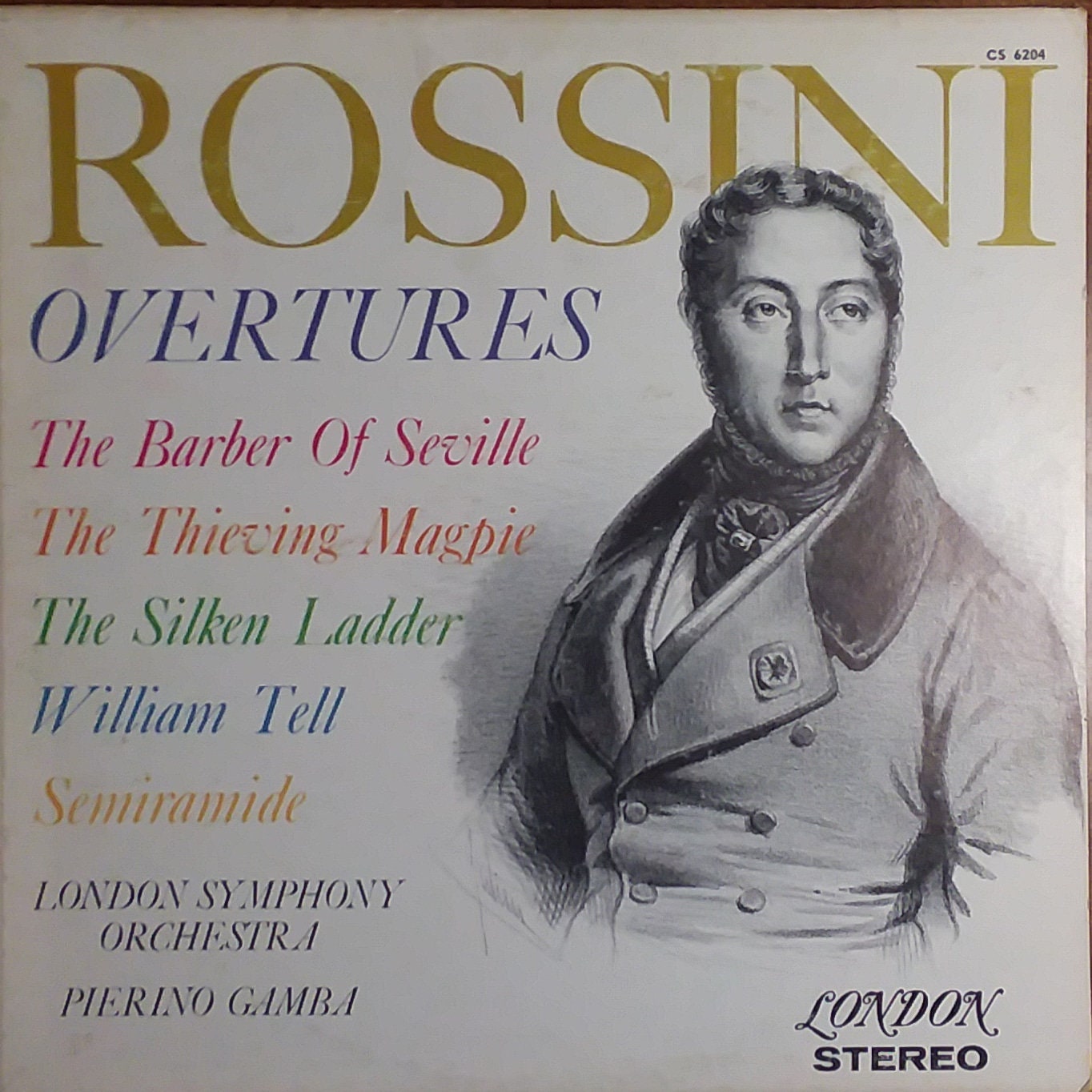 Pierino Gamba, London Symphony Orchestra - Rossini Overtures CS-6204 ...