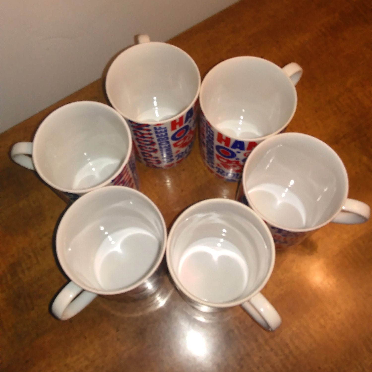 Vintage 1970s Party Time by JSC Coffee Mugs Set of Six - Etsy