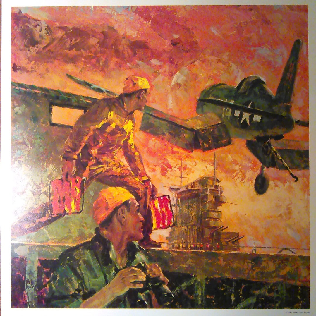 Vintage 1969 R. Sherry, Singer - Link Division Textured Print - Etsy