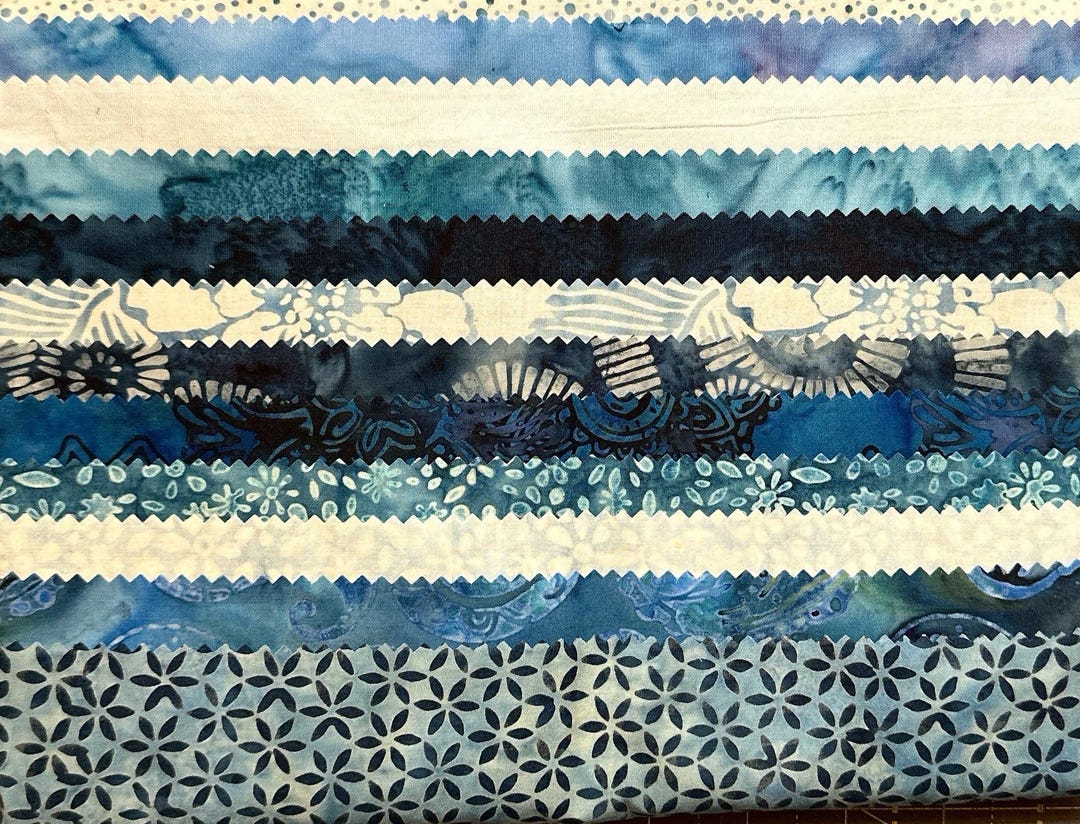 Denim Batiks Fat Quarter Bundle by Hoffman Fabrics-12 Fat Quarters - Etsy