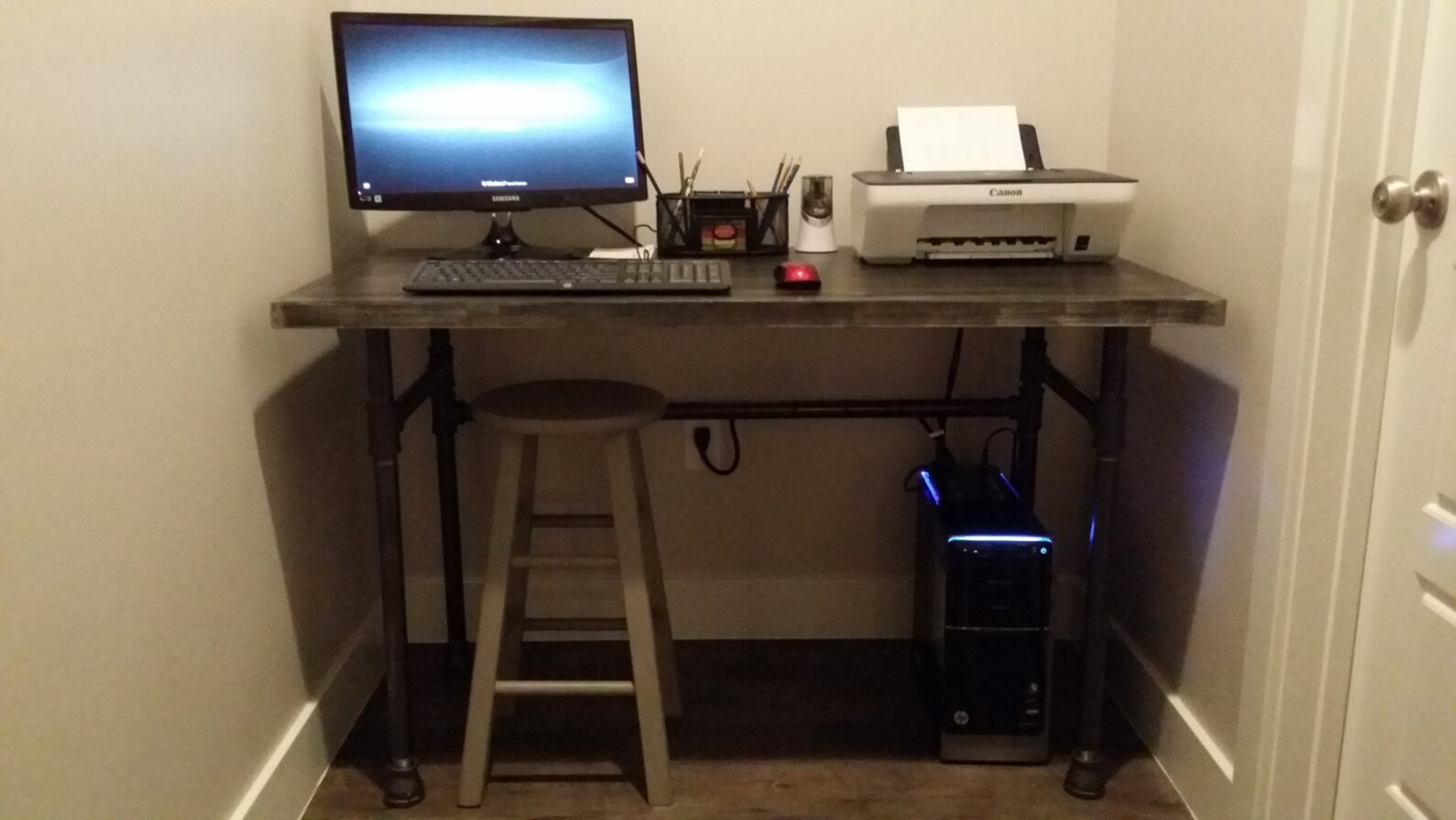 Custom Metal and Wood Desk - Etsy