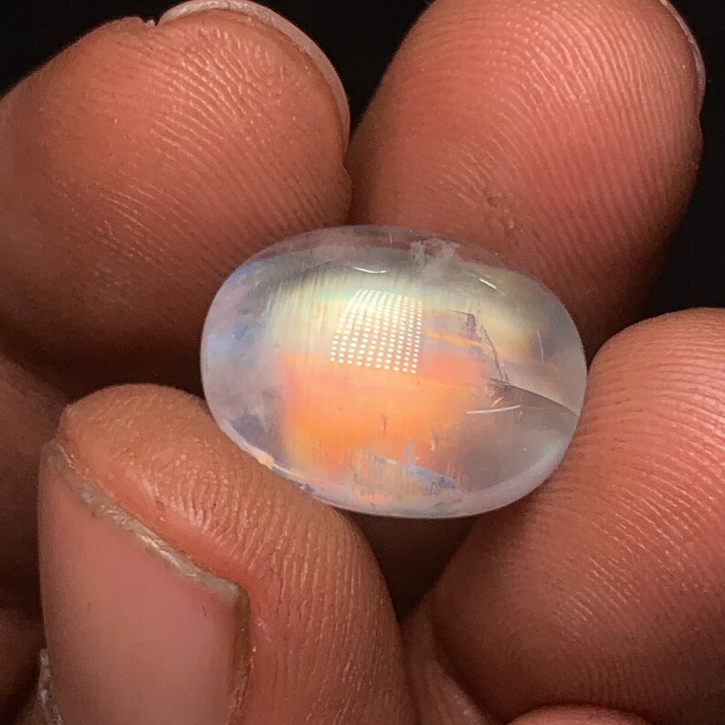 Awesome Rare Multi Flashy Fire Rainbow Moonstone 8A Quality Oval Shape ...