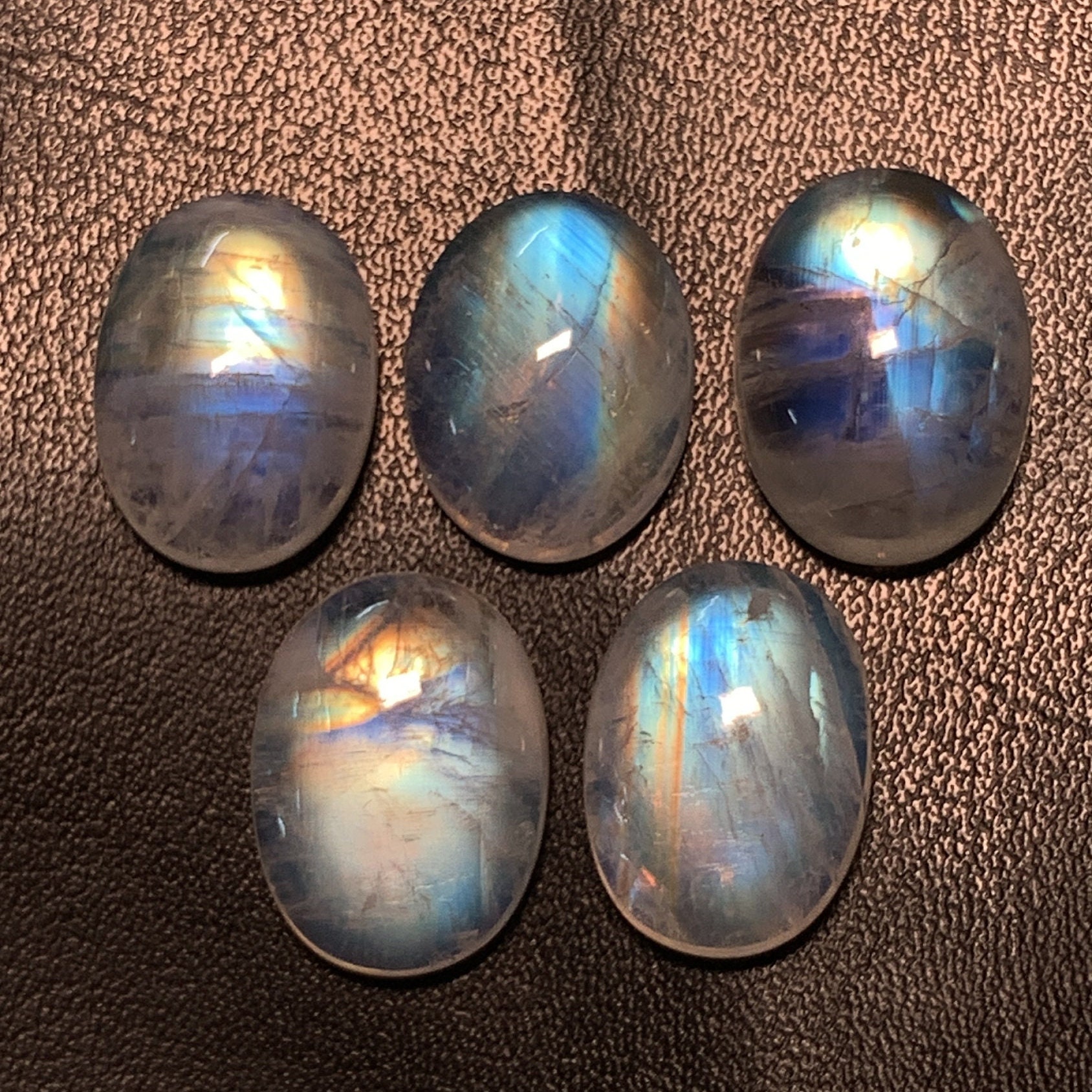 Amazing 5A Quality Natural Multi Fire Rainbow Moonstone, Rare Moonstone ...