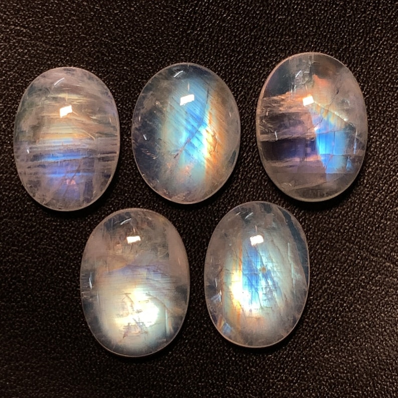 Amazing 5A Quality Natural Multi Fire Rainbow Moonstone, Rare Moonstone ...