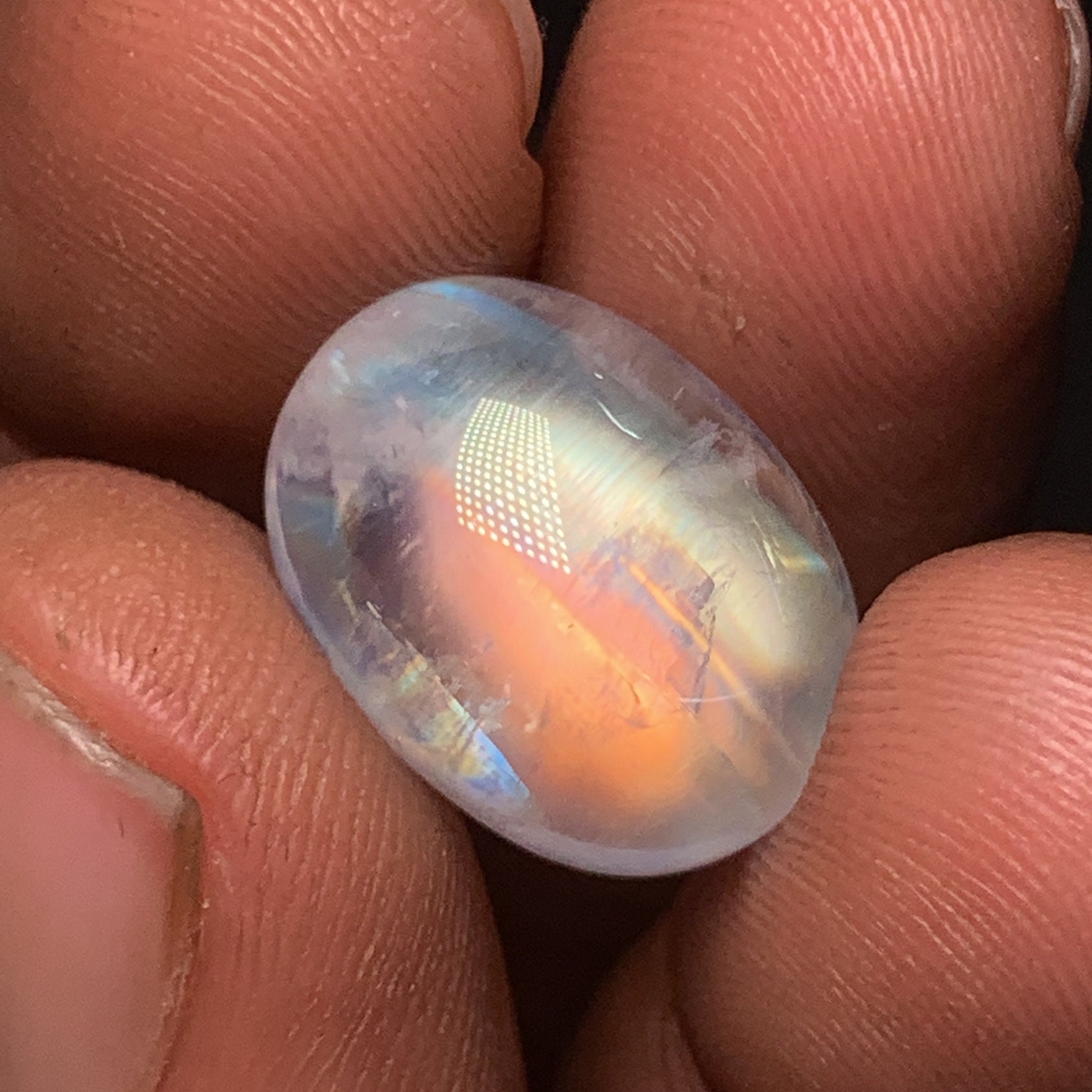 Awesome Rare Multi Flashy Fire Rainbow Moonstone 8A Quality Oval Shape ...