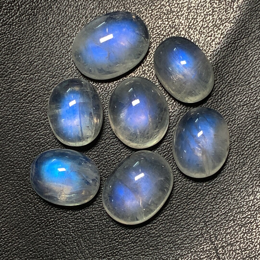 Blue Flashy 5A Quality Natural Rainbow Moonstone, Rare Moonstone 10x12 ...