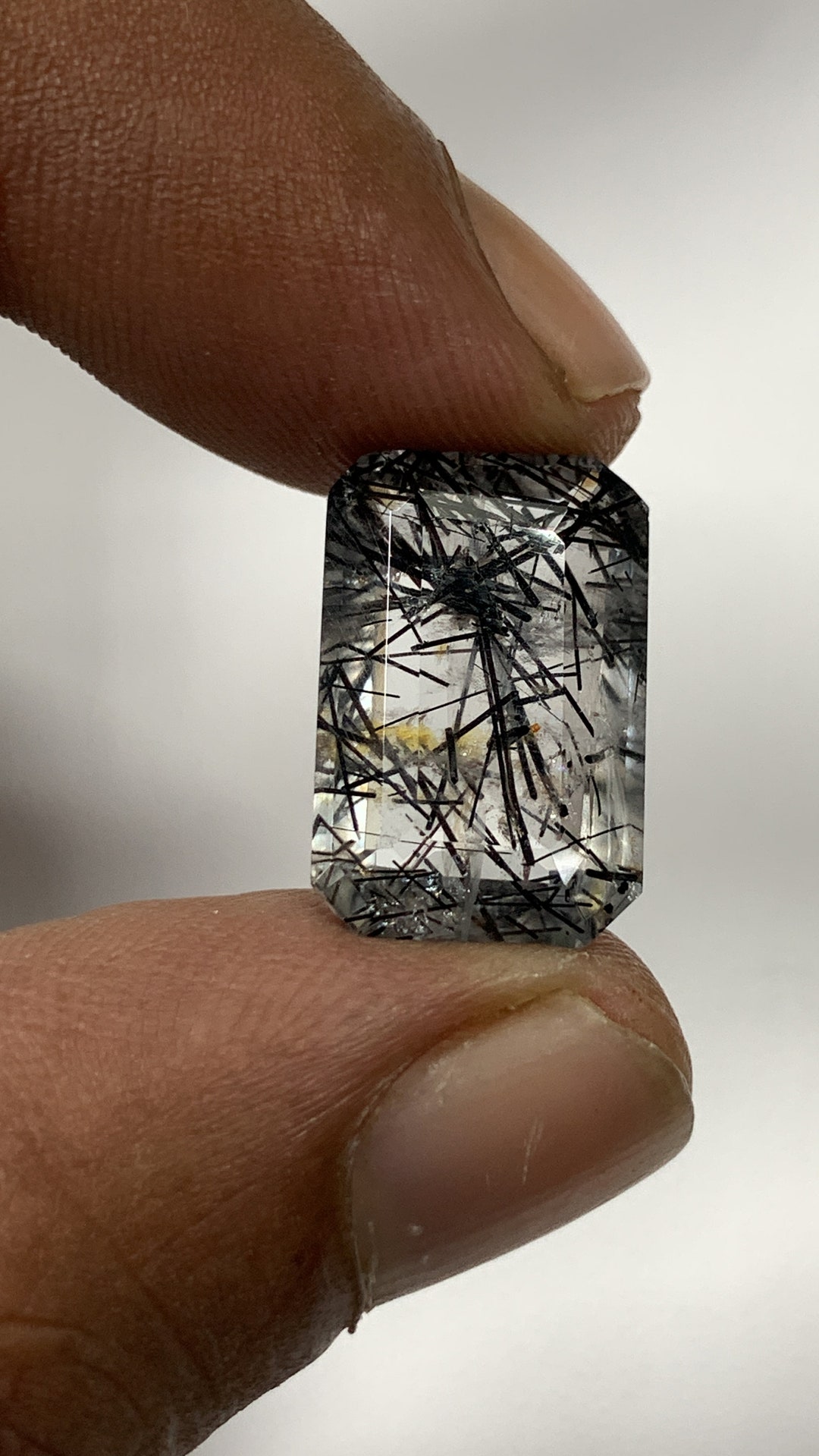 Black Rutile Gemstone: Rectangle Cut Calibrated Gem (12x18 MM) - Etsy