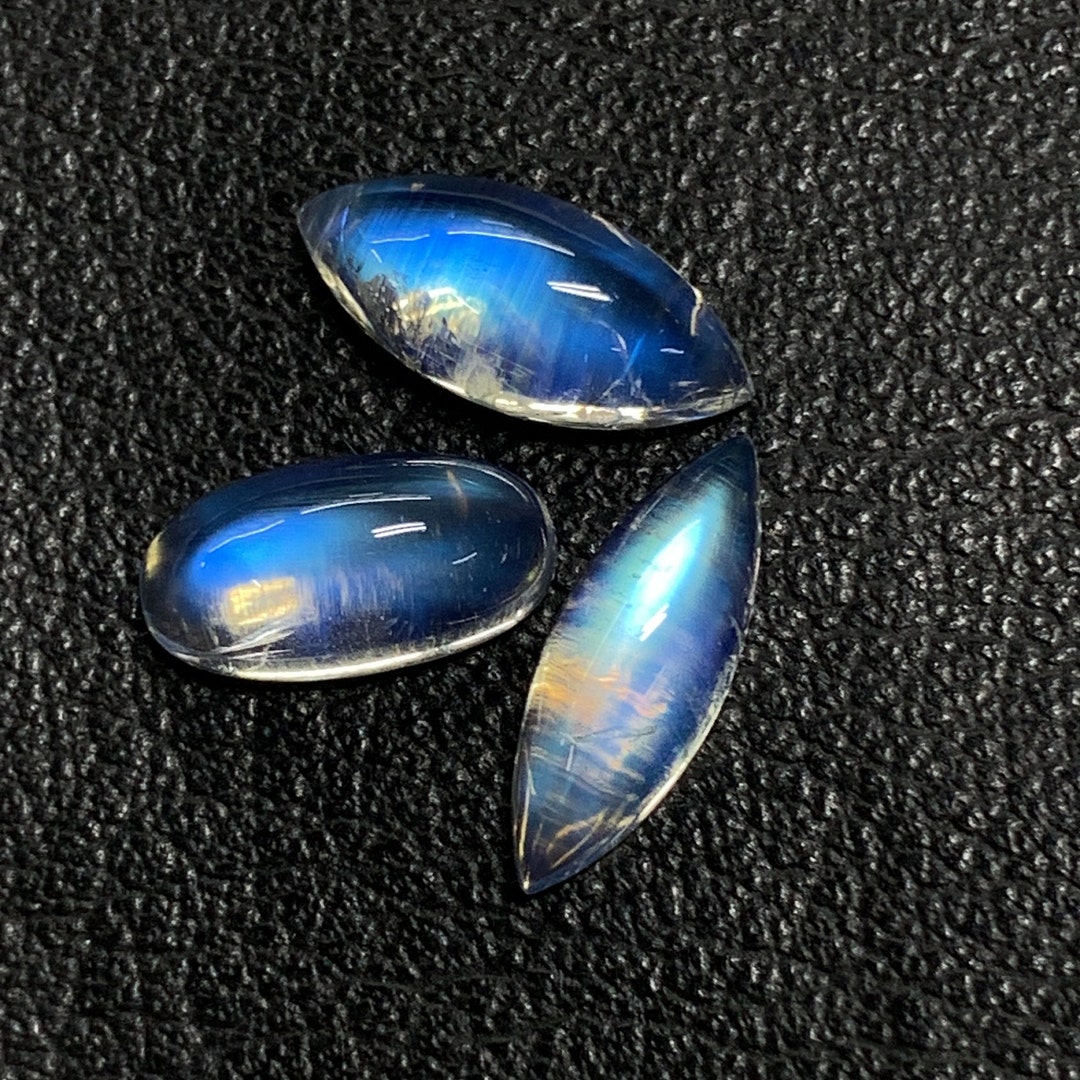 Eye Clean Glowing Blue Multi Fire Rainbow Moonstone, Mix Shape Loose ...