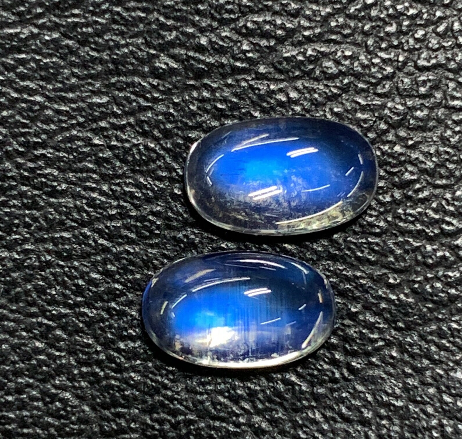 Eye Clean Superb Blue Fire Rainbow Moonstone, 2 Pieces Oval Shape ...