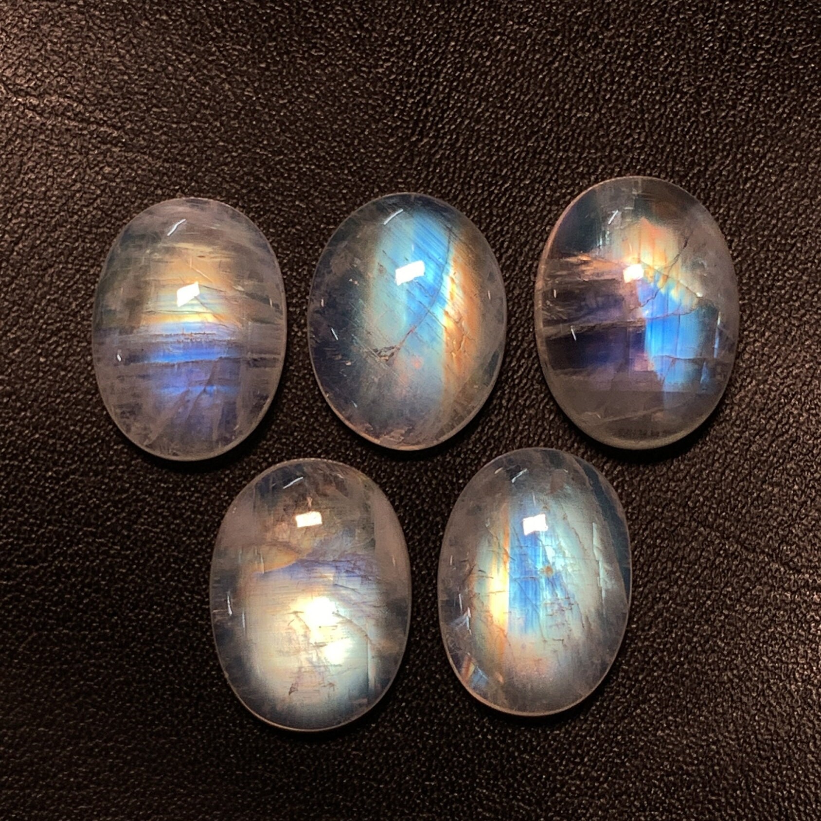 Amazing 5A Quality Natural Multi Fire Rainbow Moonstone, Rare Moonstone ...
