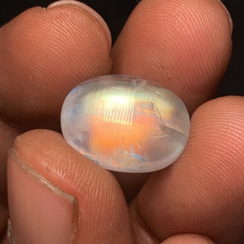 Awesome Rare Multi Flashy Fire Rainbow Moonstone 8A Quality Oval Shape ...