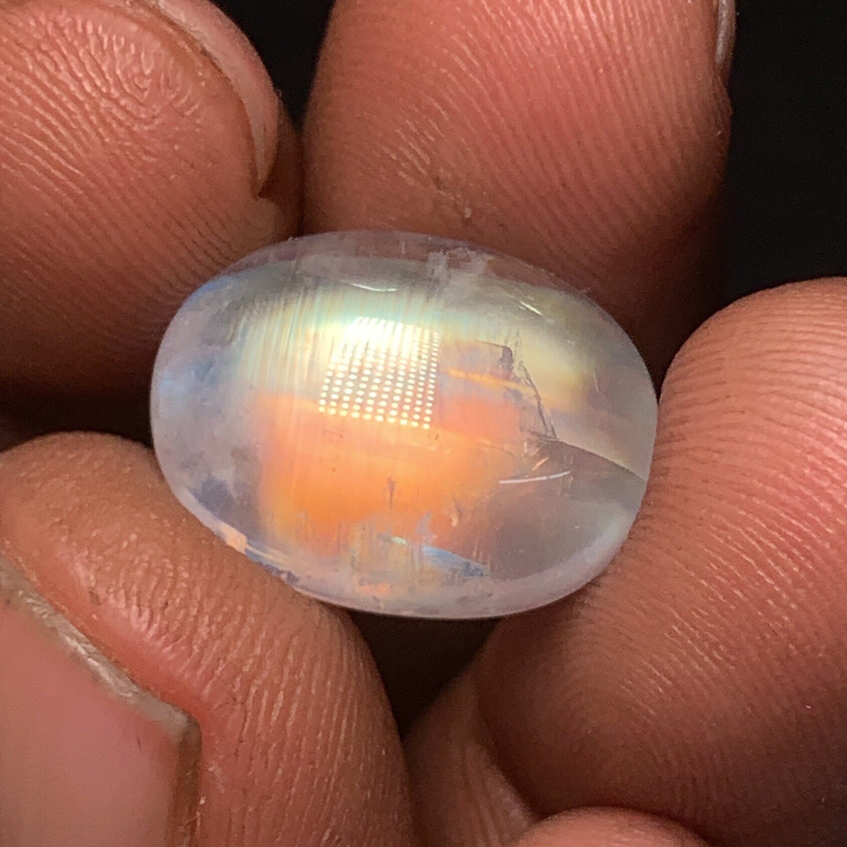 Awesome Rare Multi Flashy Fire Rainbow Moonstone 8A Quality Oval Shape ...