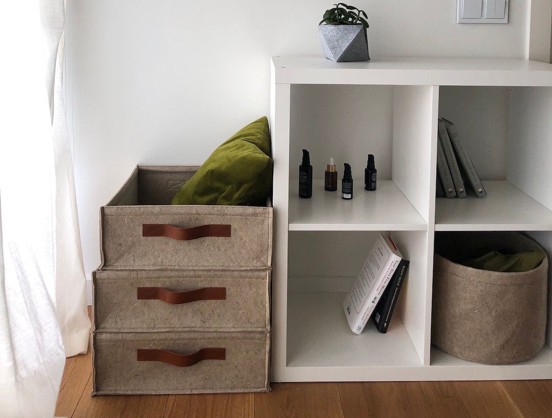 Set of Ten Felt Square Drawers. - Etsy