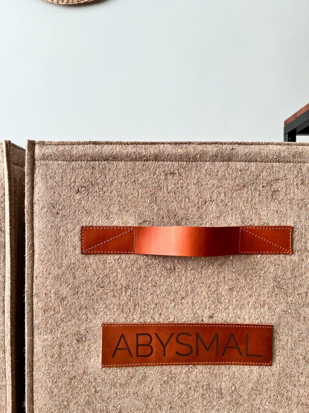 Set of Three High Hampers With Labels. Felt 3 Compartment Baskets - Etsy