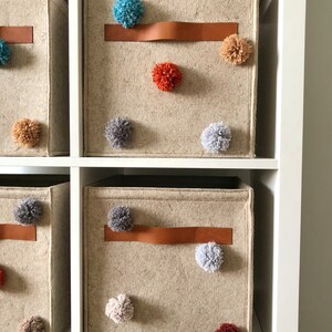 EKET Storage Cube. 11.5 Inch Insert Box With Big Wool Pompoms - Etsy
