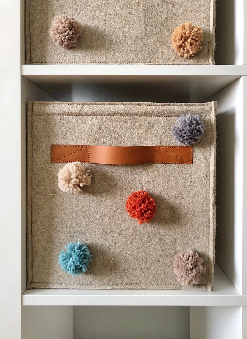 EKET Storage Cube. 11.5 Inch Insert Box With Big Wool Pompoms - Etsy