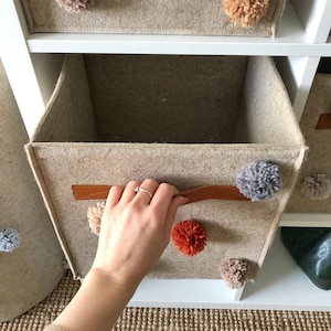 EKET Storage Cube. 11.5 Inch Insert Box With Big Wool Pompoms - Etsy