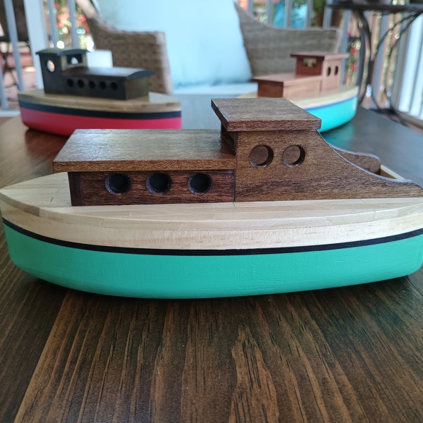 Wooden Toy Boat - Etsy