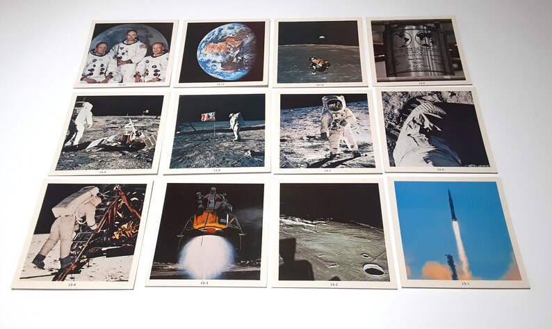 Apollo 11 Photos Vintage Set of 12 Original Color Photos by - Etsy