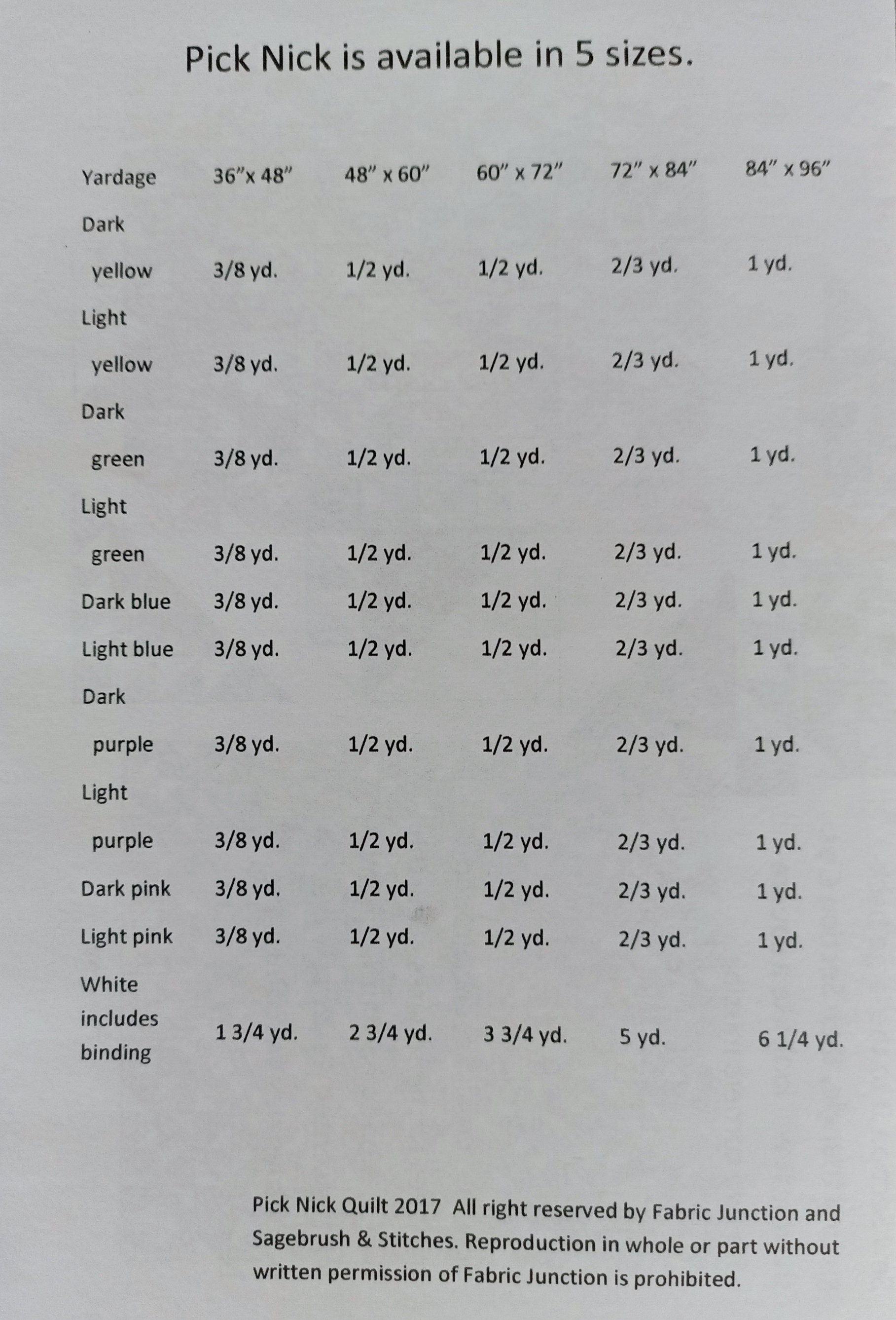 Pick Nick Quilt Pattern - Etsy