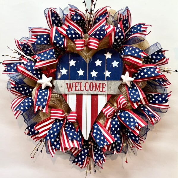Veterans Day Wreath - Etsy