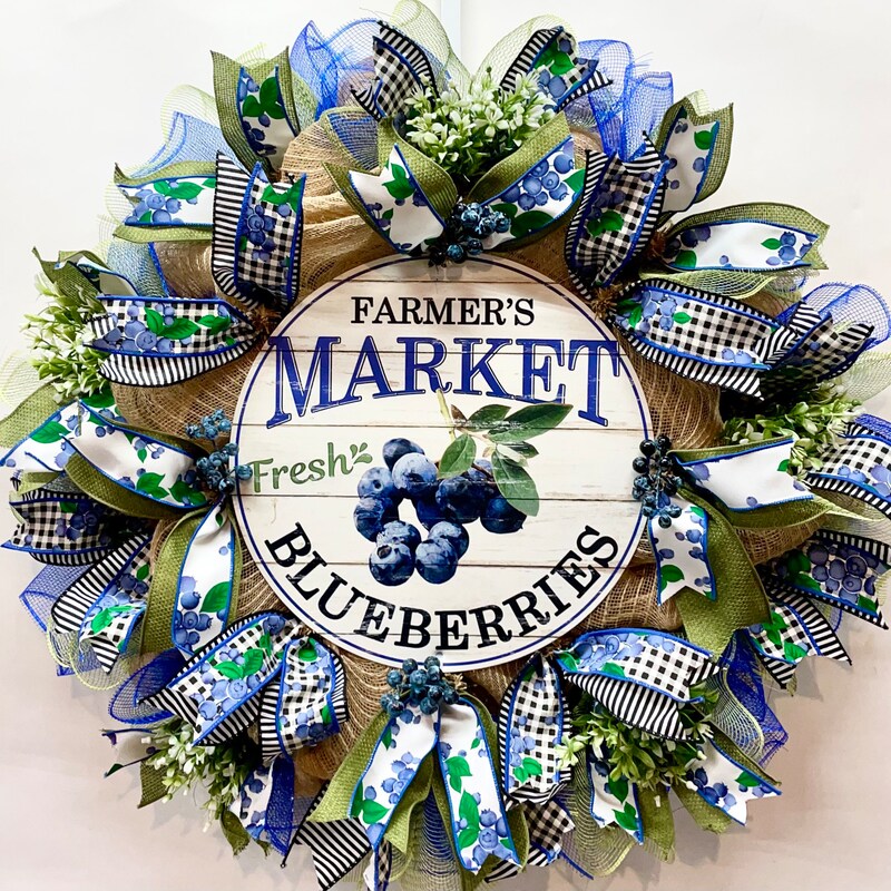 Blueberry Wreath - Etsy