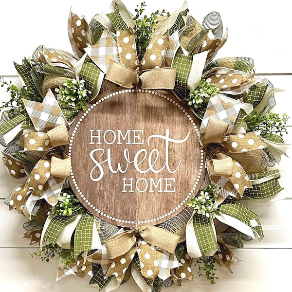 Mesh Door Wreath - Etsy