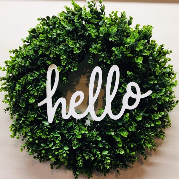 Hello Wreath - Etsy