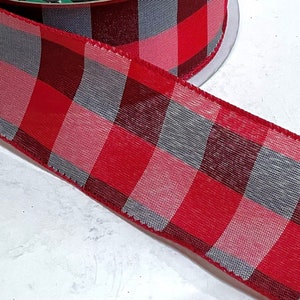 Gray Plaid Ribbon - Etsy