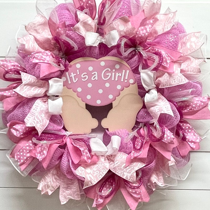 Baby Girl Wreath - Etsy