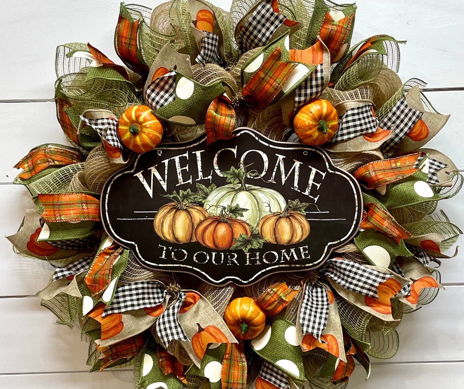 Rustic Fall Wreath for Front Door Farmhouse Wreath Deco | Etsy