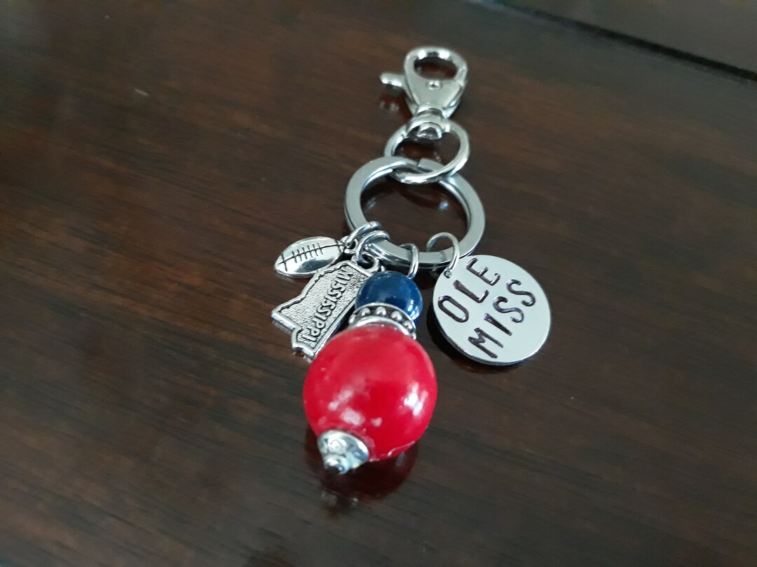 University of Mississippi Keychain Stainless Steel Keyring - Etsy