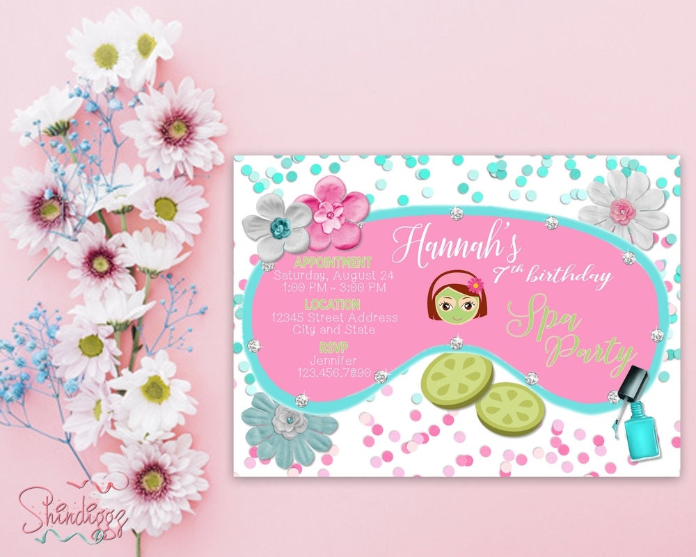 Printable Spa Invitations