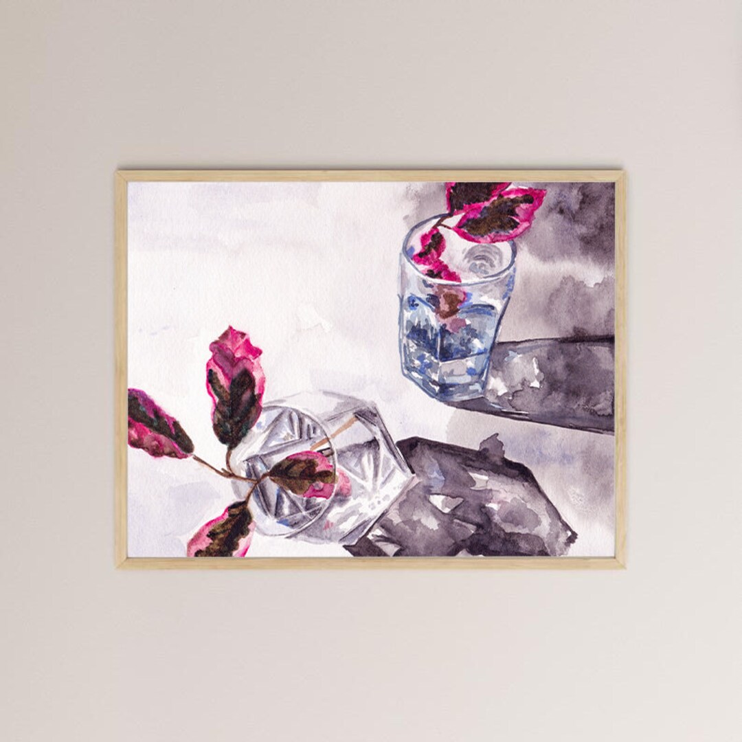 Reflections Watercolor Physical Painting Print Giclee High Quality ...