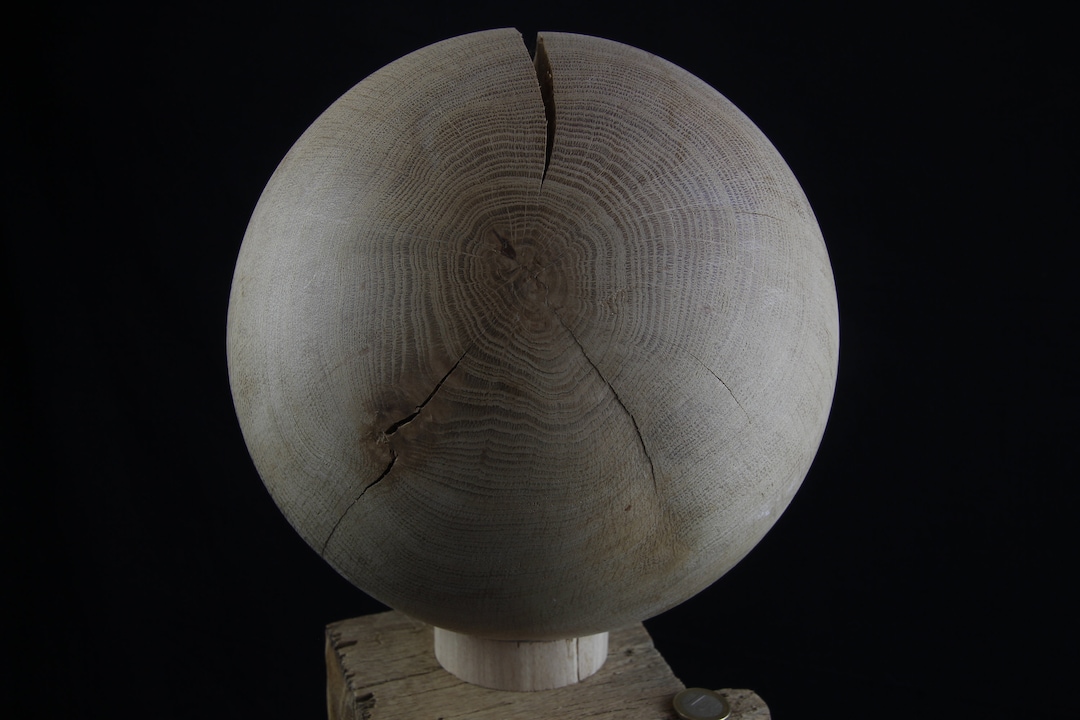 Large Wooden Ball XXL 22 Cm | Decorative Ball Made of Oak | Wooden Ball ...