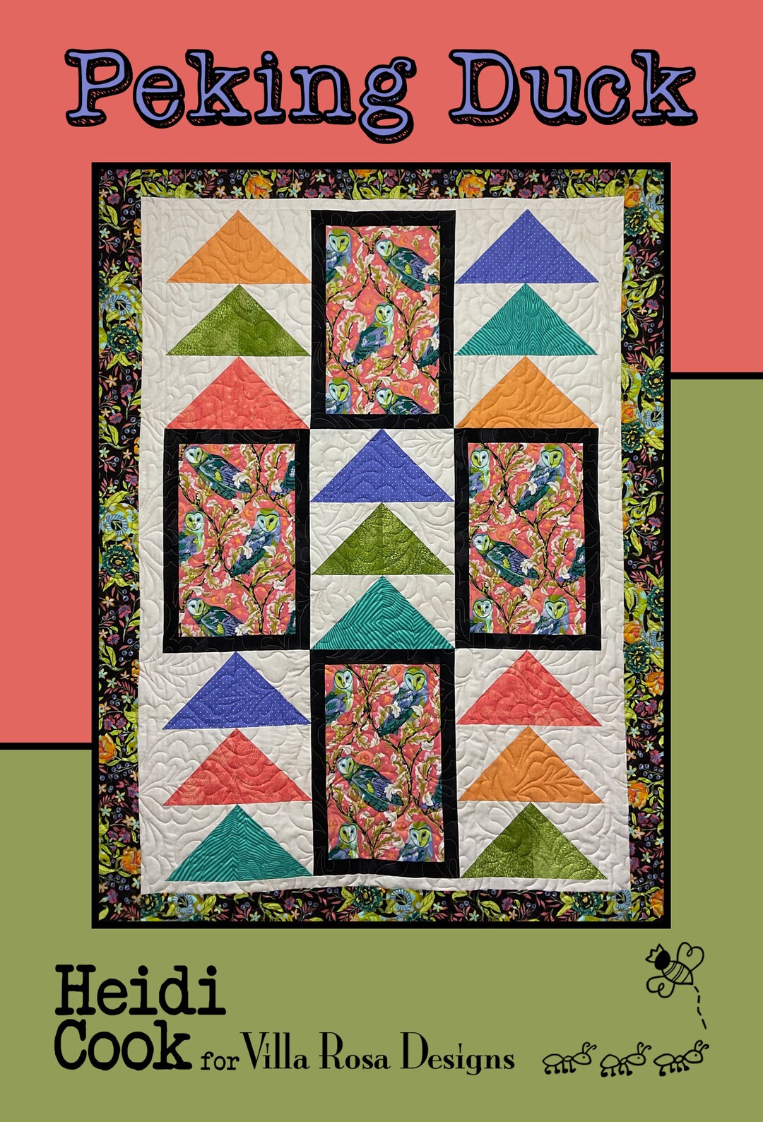 Villa Rosa / Peking Duck Quilt Pattern by Heidi Cook for VRD - Etsy