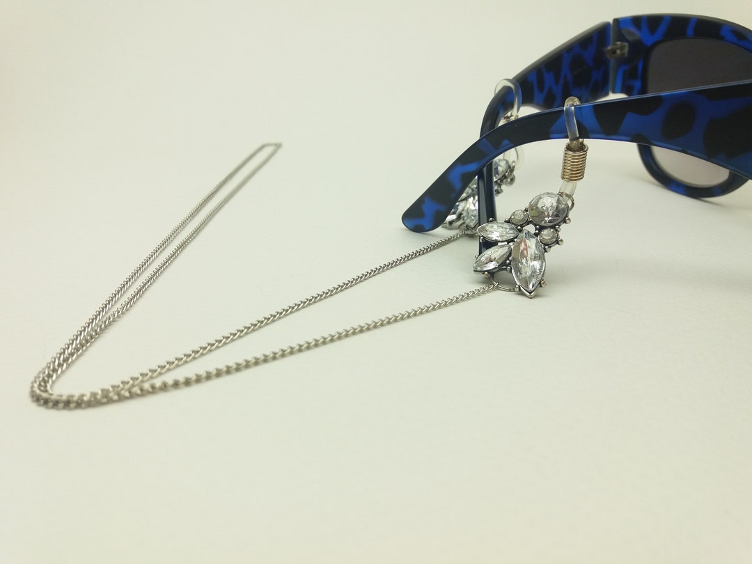 Silver Tone Glasses Chain, Eyeglasses Chain, Sunglasses Chain ...