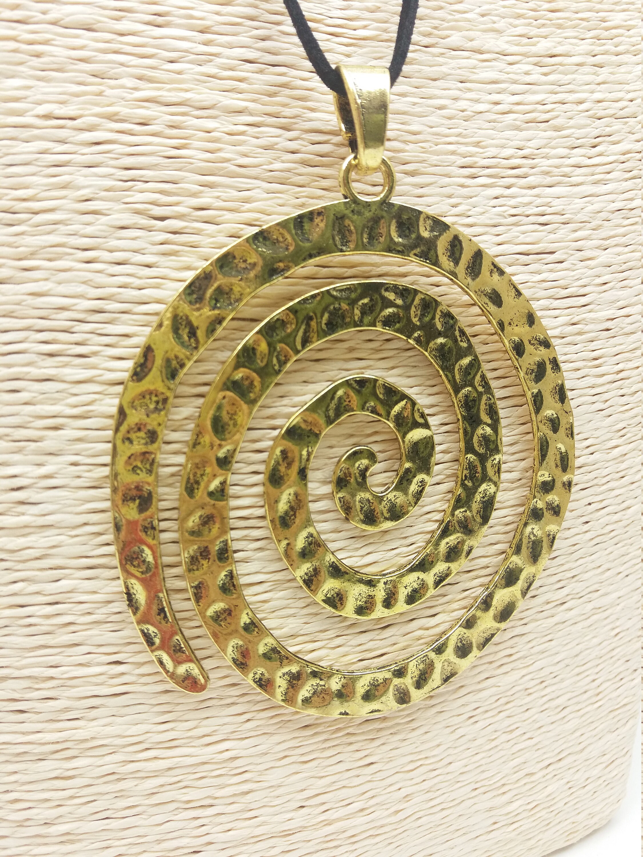 Ancient Symbol Gold Tone Pendant Bohemian Twist Statement Necklace ...