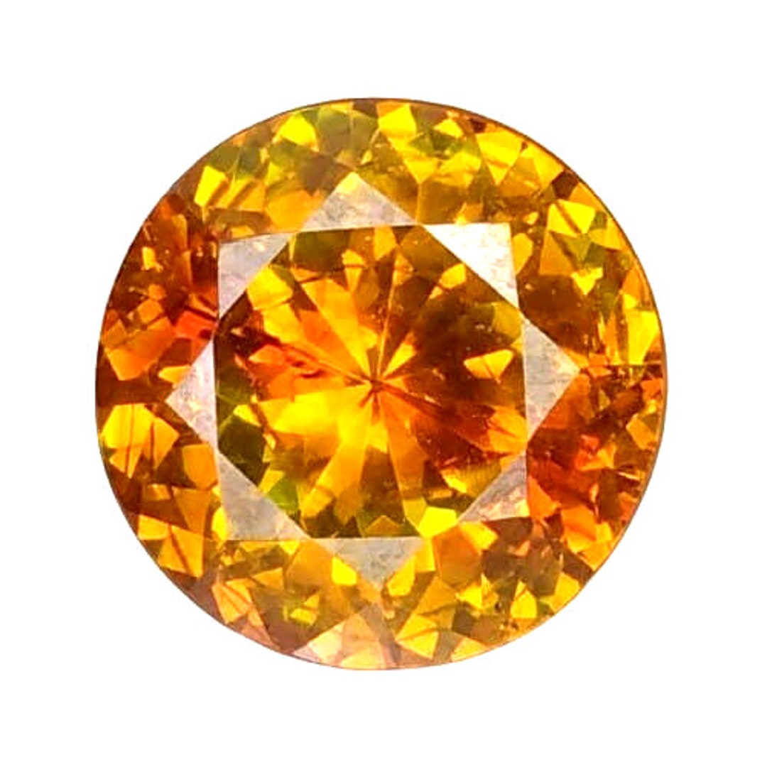 6.19 CTS Orange Yellow Natural Sphalerite Round Cut Loose Gemstones See Video - Etsy