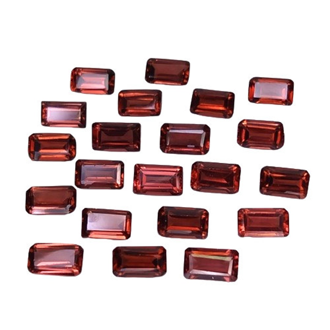 8.26 CTS Red Natural Garnet Octagon Shape 21pcs Loose Gemstones see ...